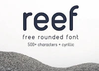 Reef - free rounded ORF font download - graphberry.com